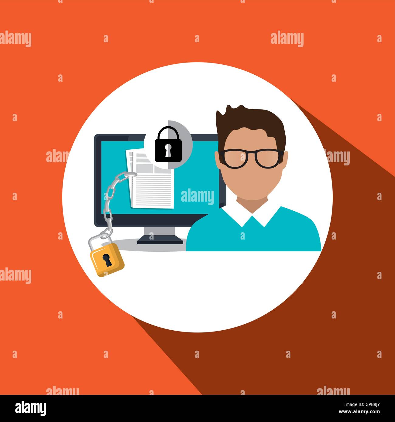 character laptop security Stock Vector Image & Art - Alamy