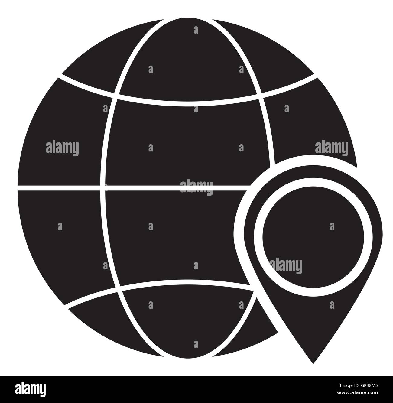 earth globe diagram gps map pointer and icon Stock Vector Image & Art ...