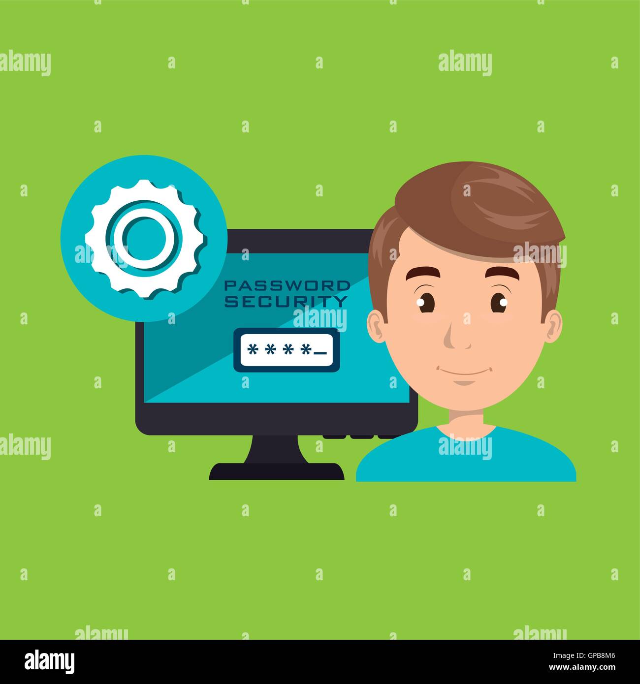 man pc password Stock Vector Image & Art - Alamy