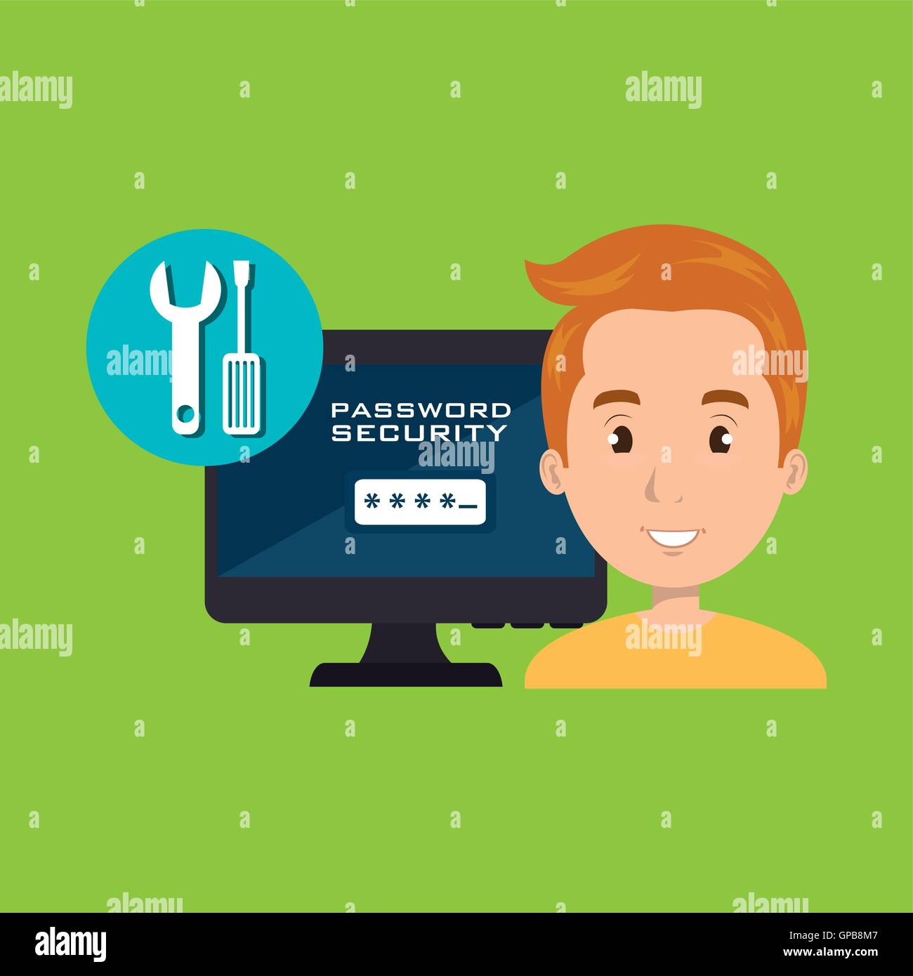 man pc password Stock Vector Image & Art - Alamy