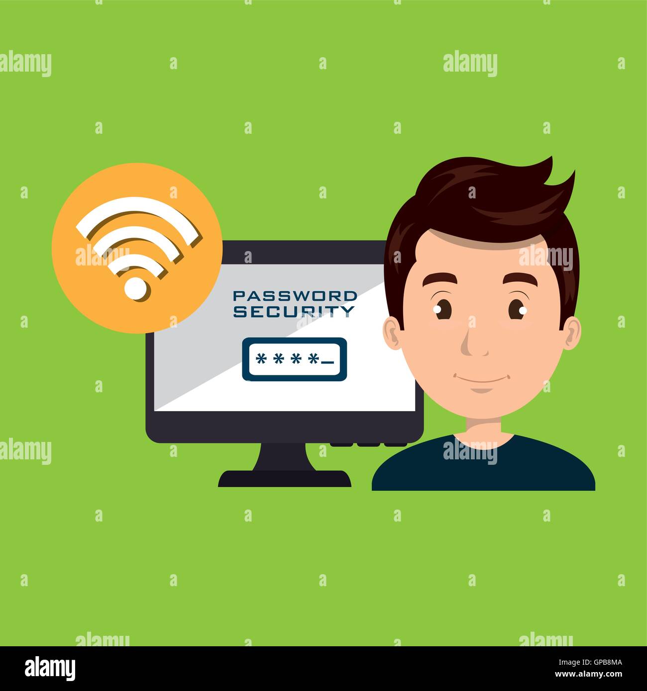 Computer programer man Stock Vector Images - Alamy