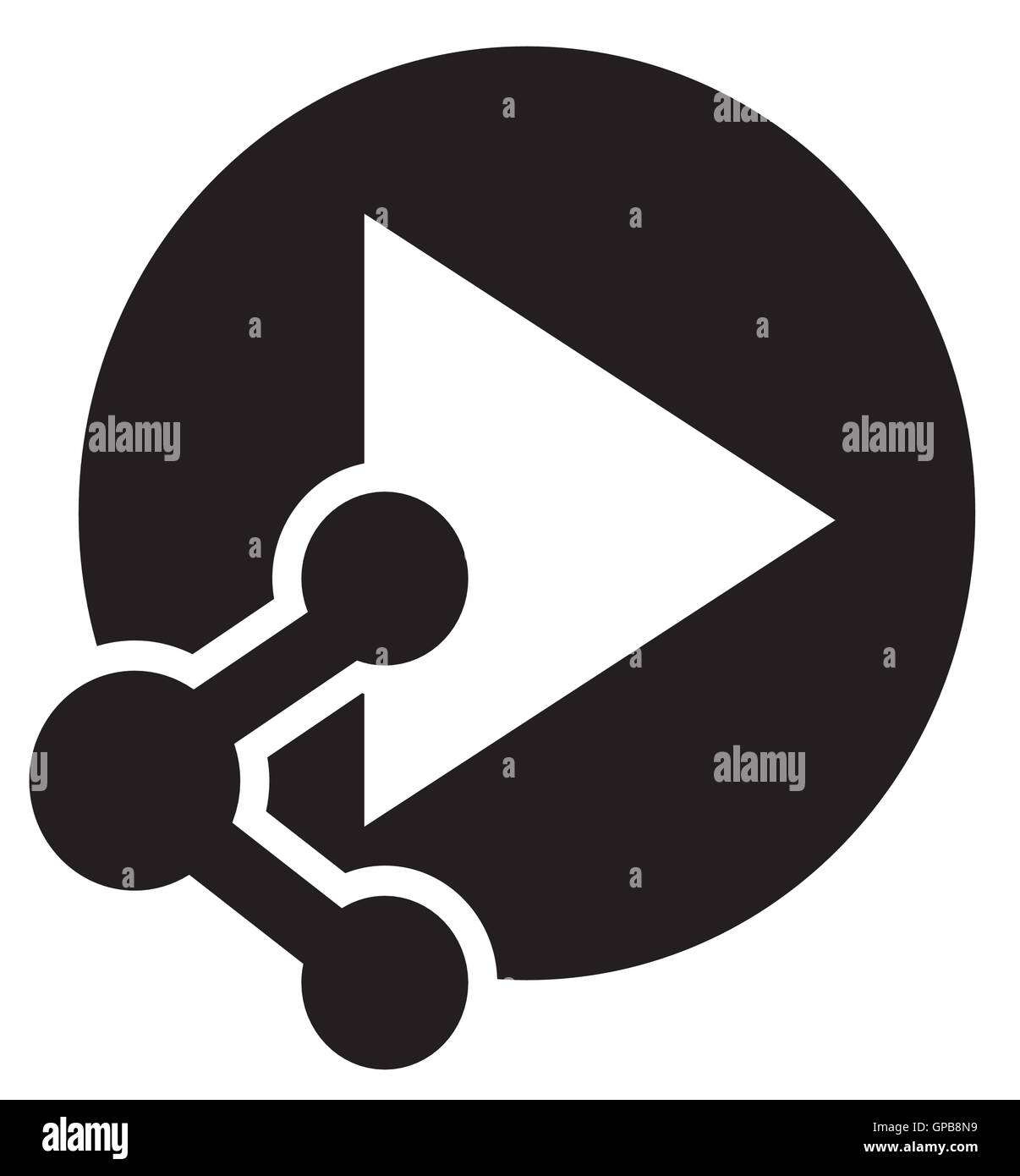 play button and connection icon Stock Vector Image & Art - Alamy