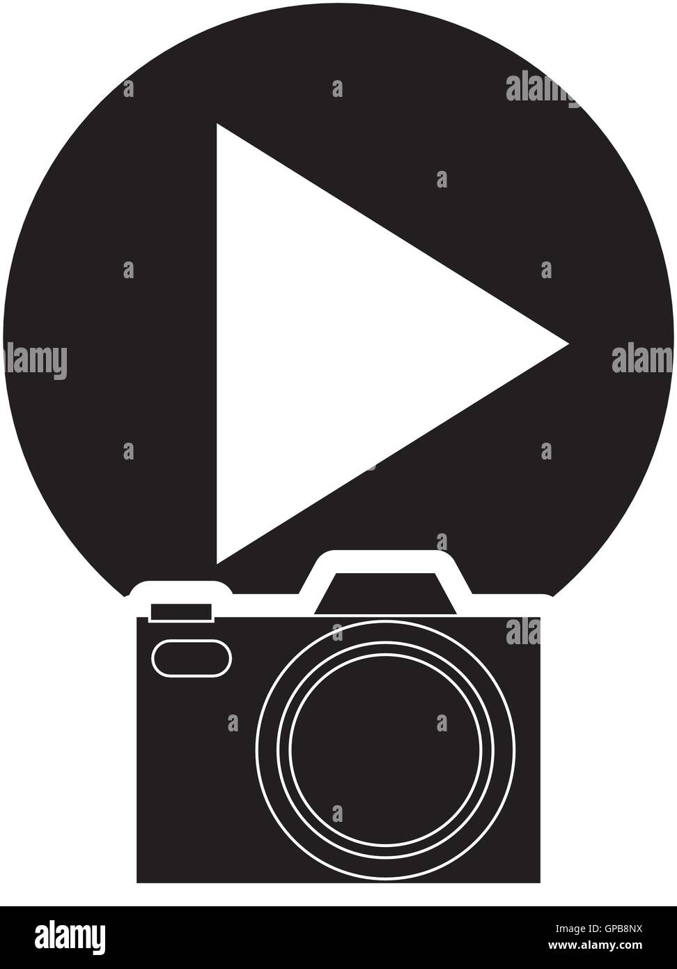 play button and camera icon Stock Vector Image & Art - Alamy