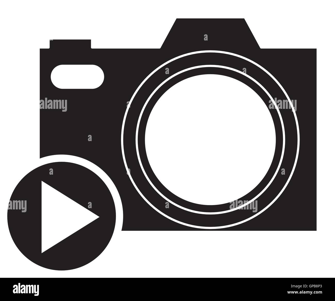 play button and camera icon Stock Vector Image & Art - Alamy