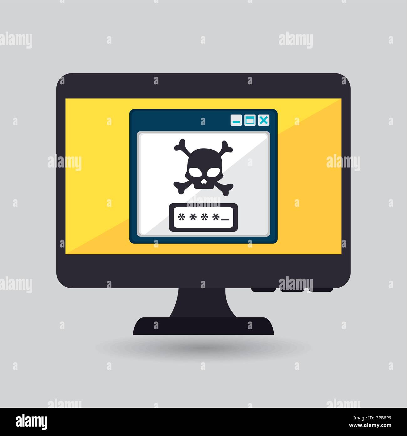 Tablet password icon flat Stock Vector Images - Alamy