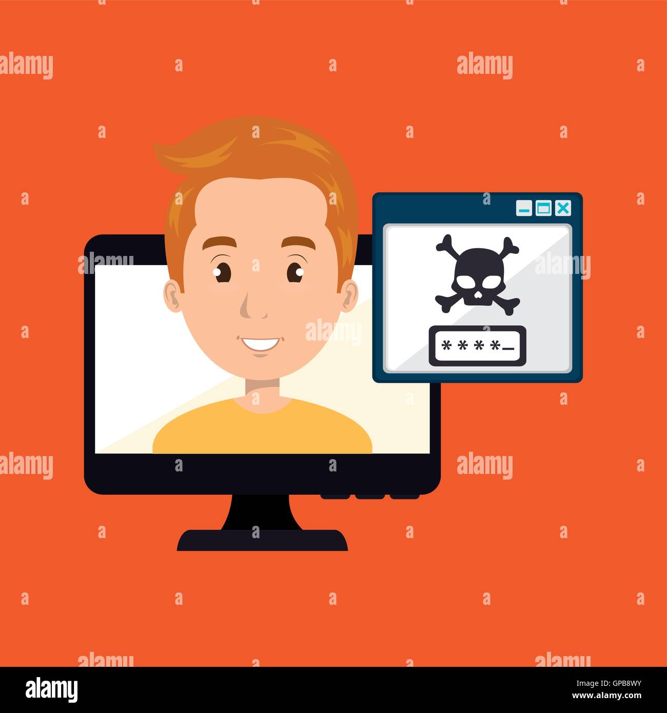 man pc virus design Stock Vector Image & Art - Alamy