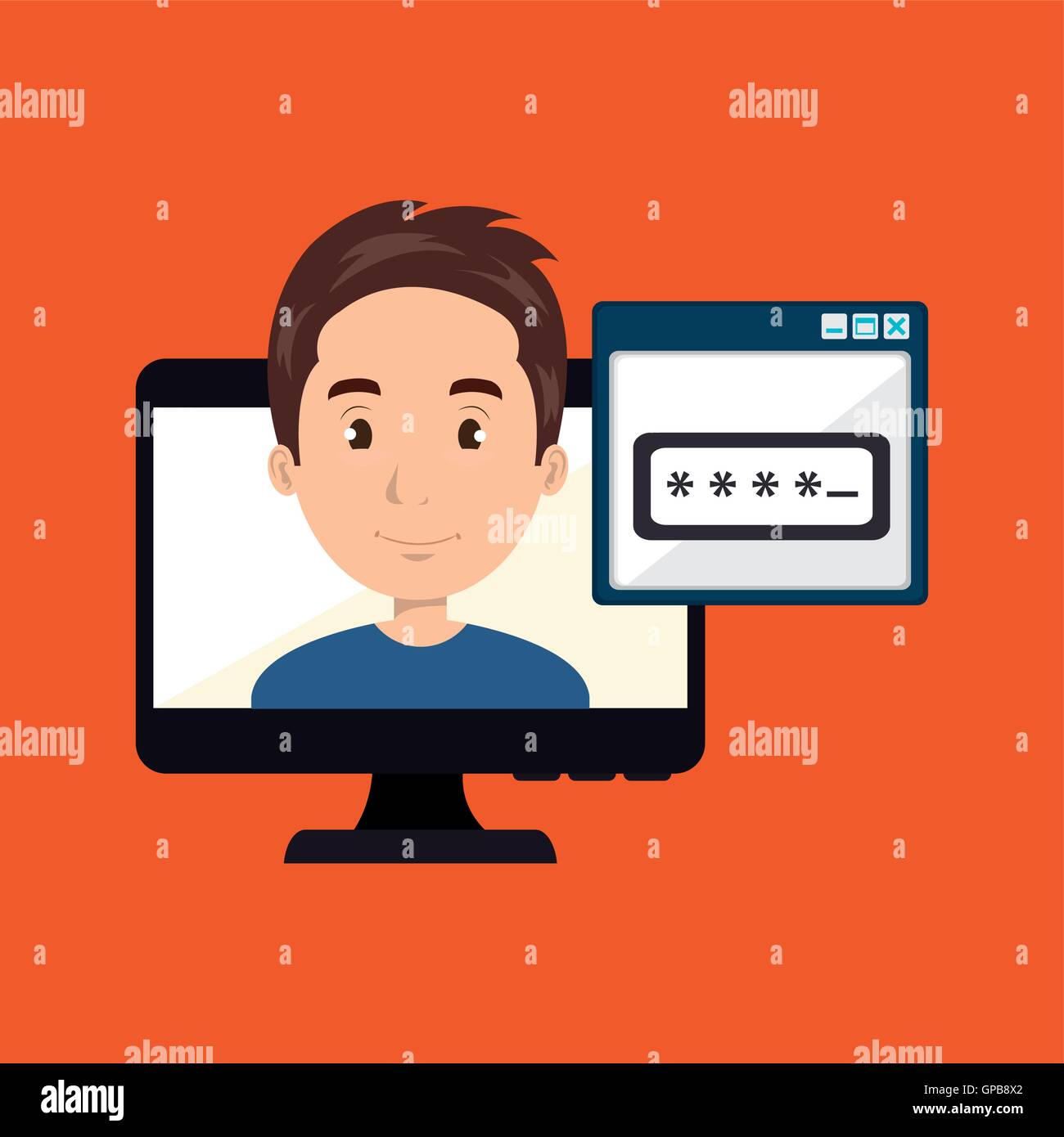 man pc virus design Stock Vector Image & Art - Alamy