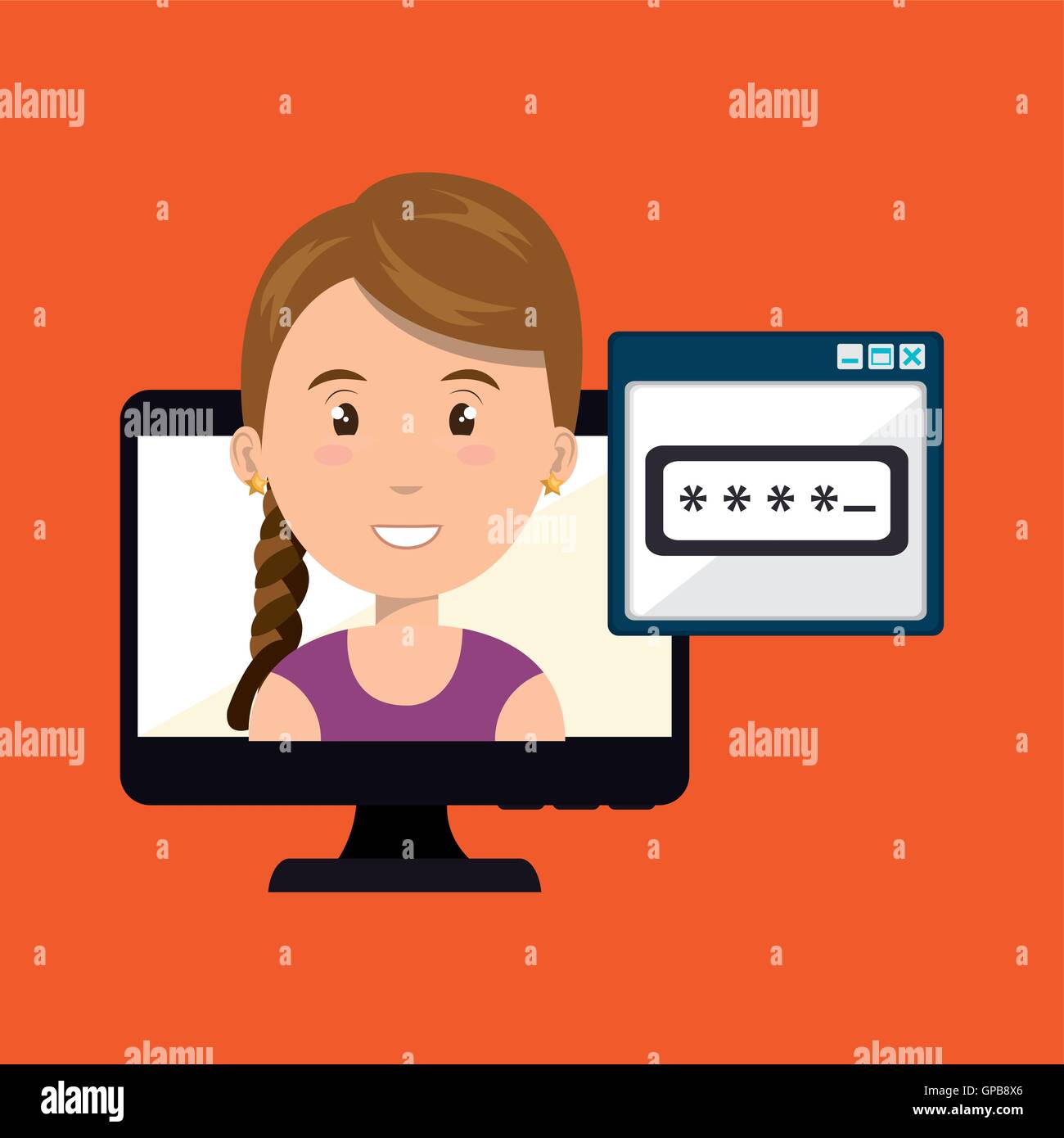 woman pc virus design Stock Vector Image & Art - Alamy
