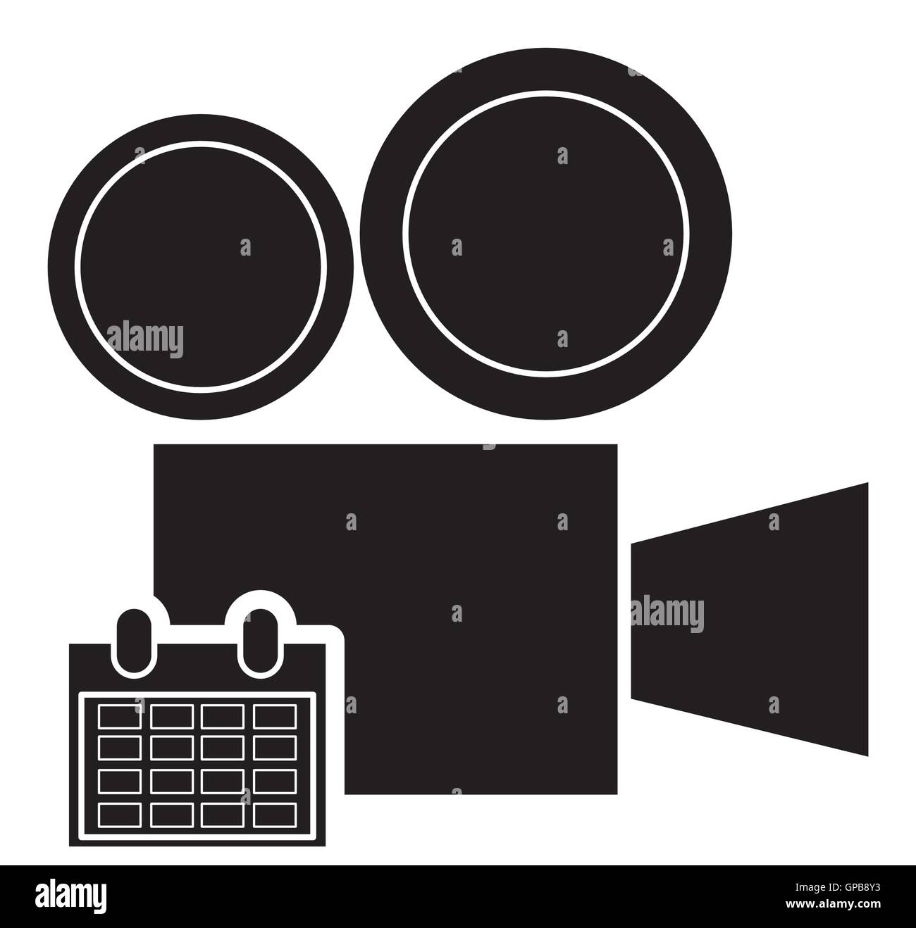 film projector and calendar icon Stock Vector Image & Art - Alamy