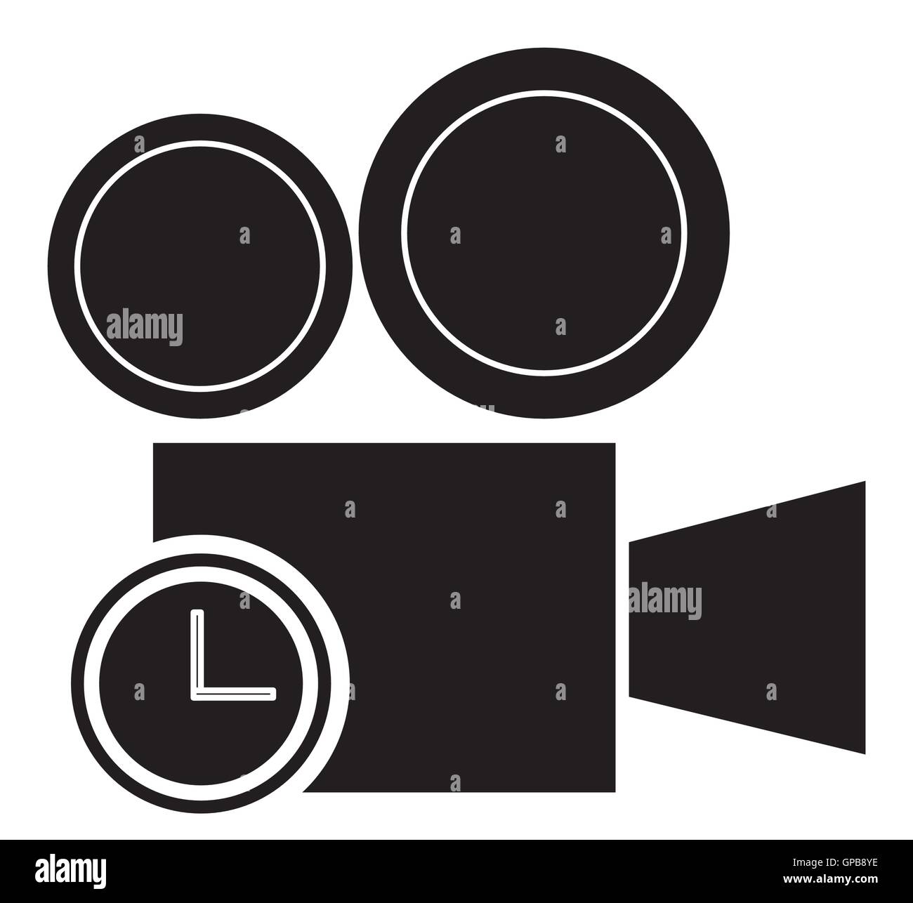 film projector and clock icon Stock Vector Image & Art - Alamy