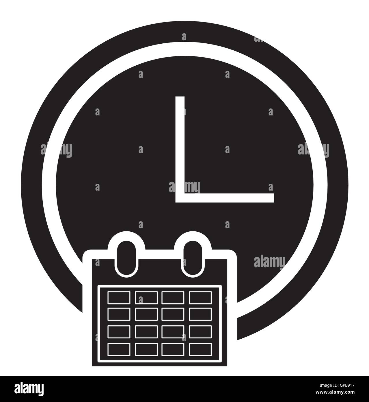 calendar and clock icon Stock Vector Image & Art - Alamy