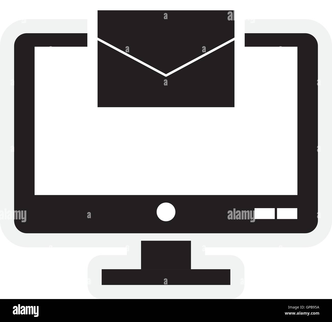computer monitor and envelope icon Stock Vector Image & Art - Alamy