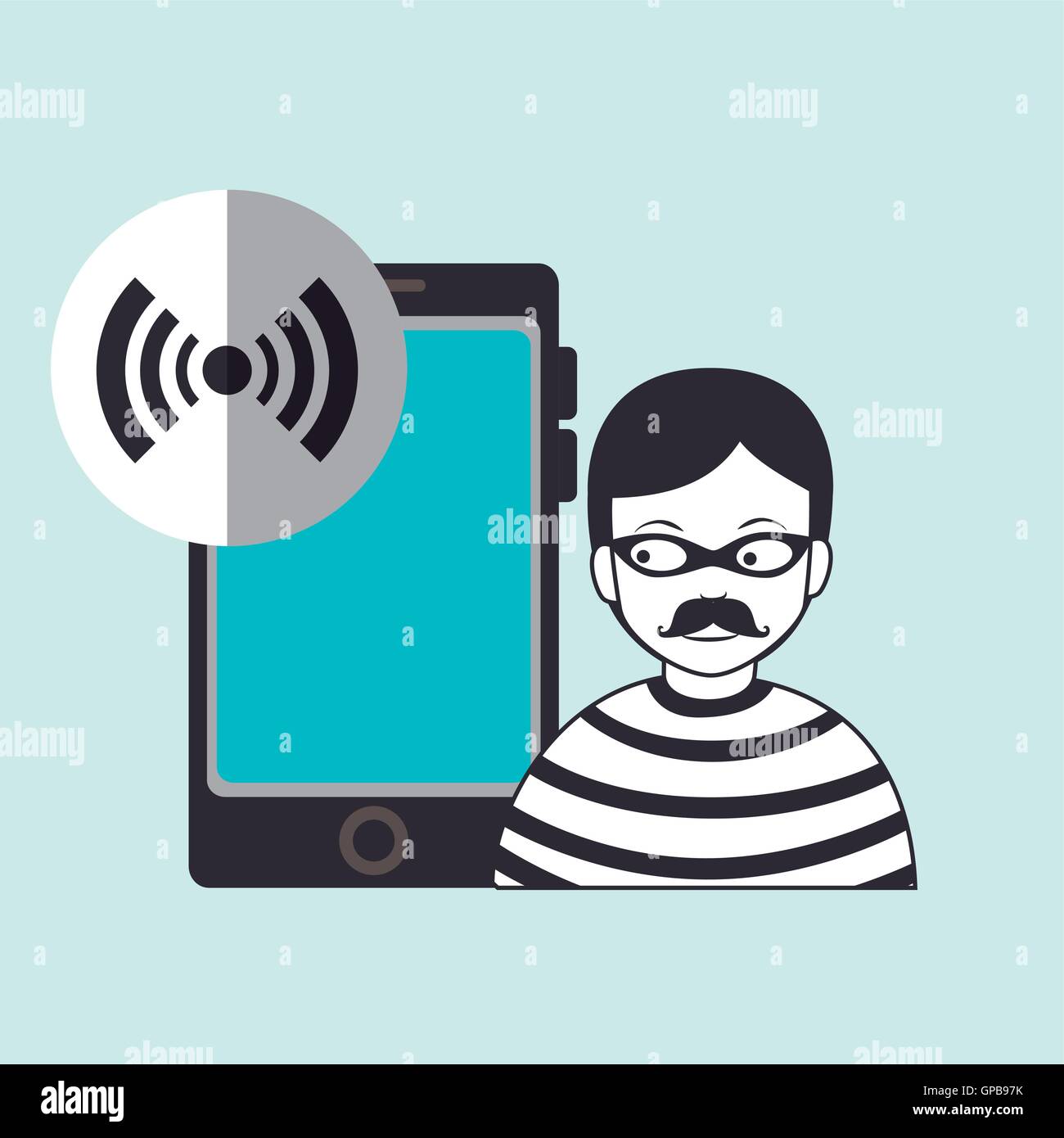 smartphone security protection hacker Stock Vector Image & Art - Alamy