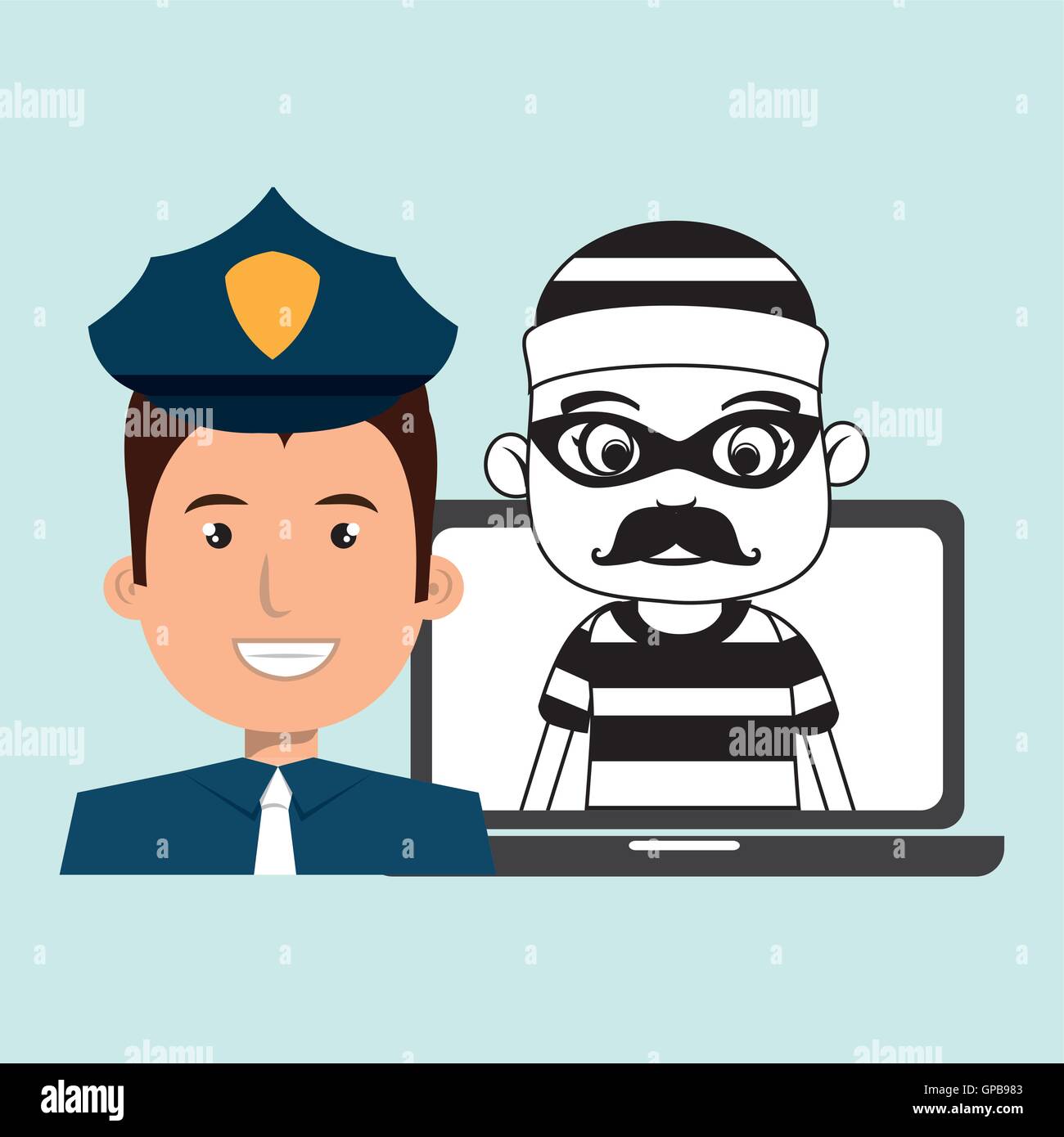 police criminal burglar design Stock Vector Image & Art - Alamy
