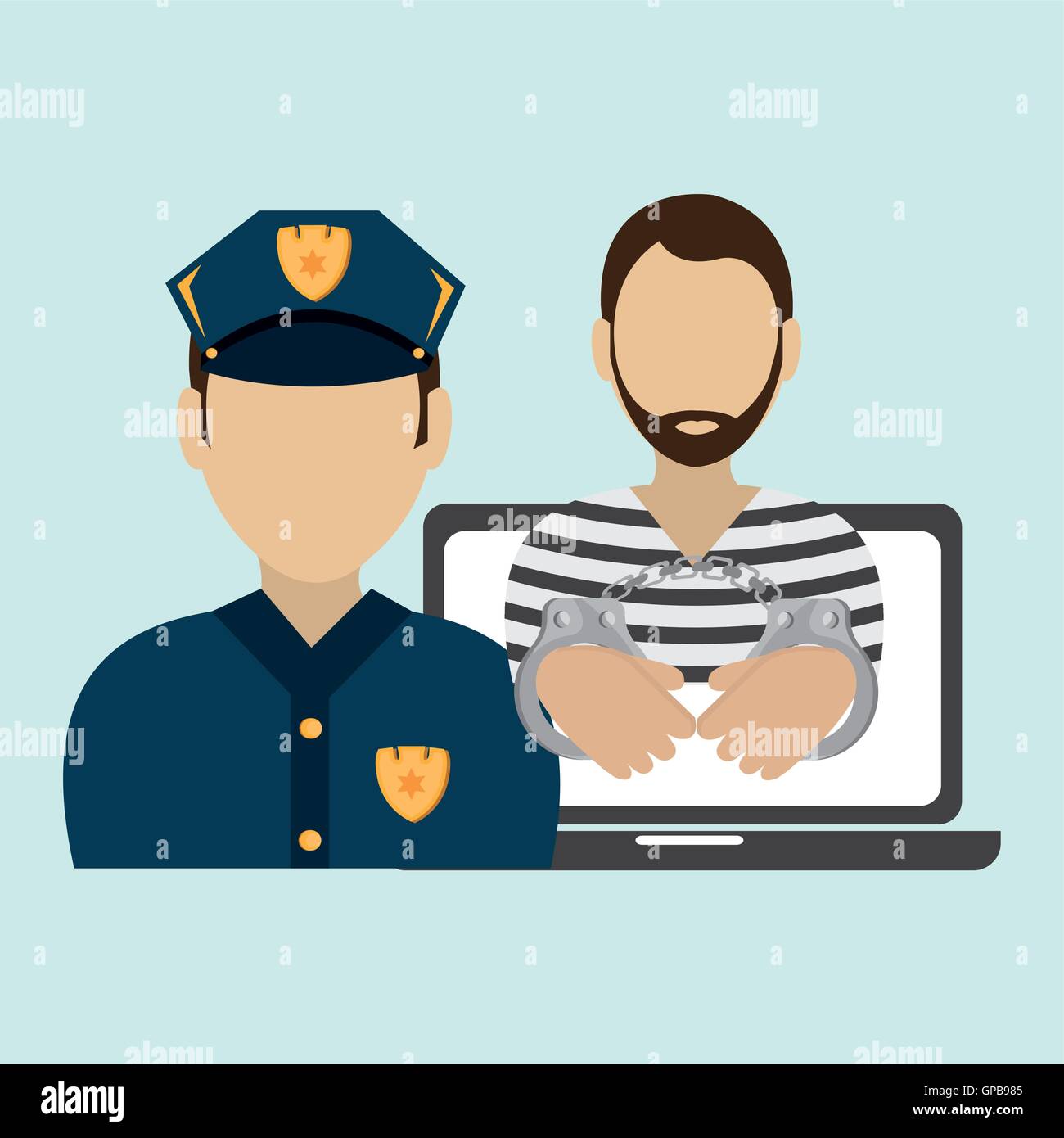 police criminal burglar design Stock Vector Image & Art - Alamy