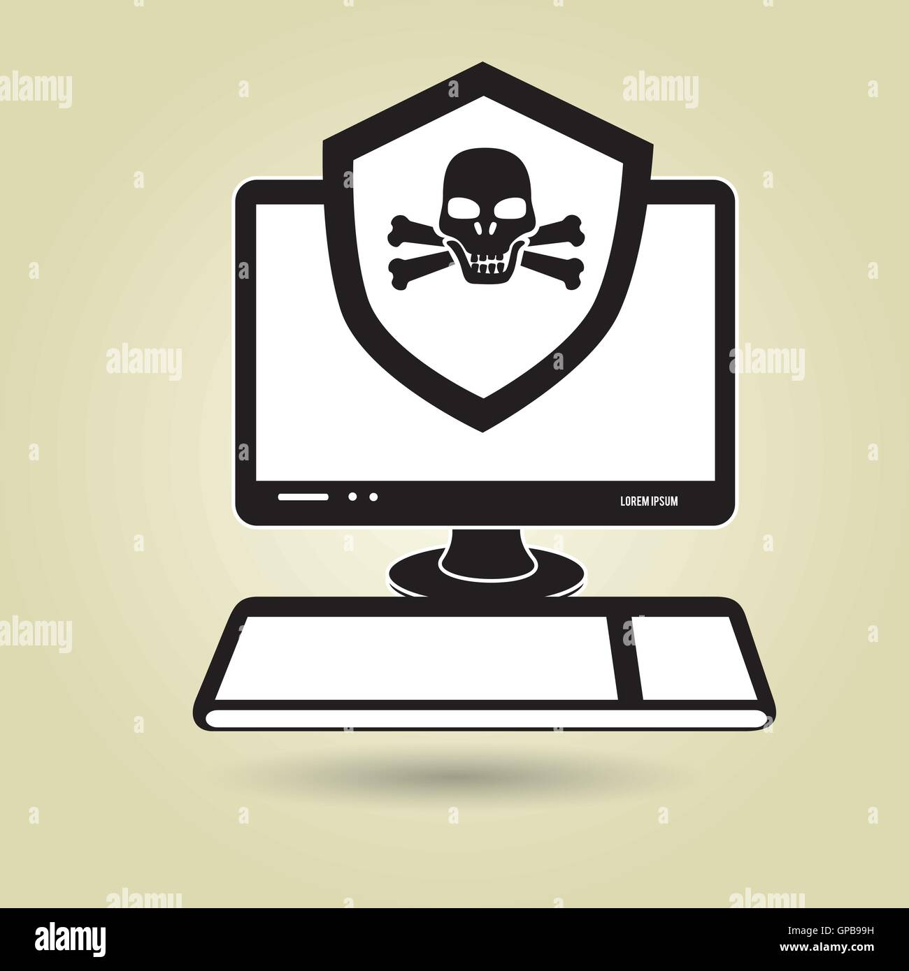 pc laptop virus icon Stock Vector Image & Art - Alamy
