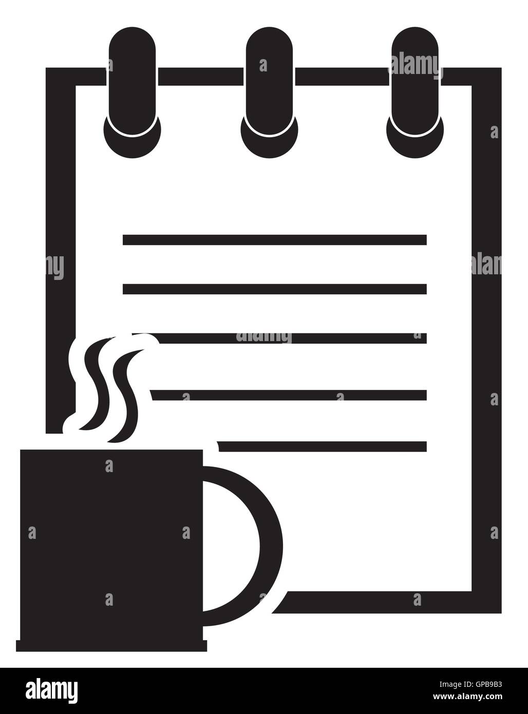 Notepad mug icon Stock Vector Images - Alamy