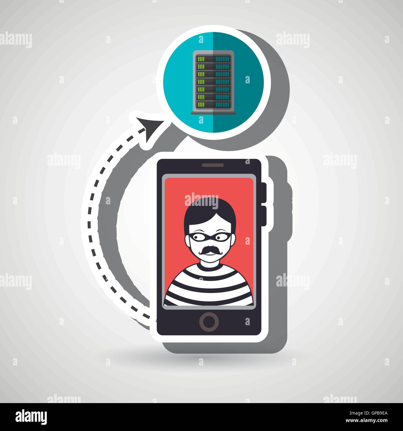 Phone hacker tech Stock Vector Images - Alamy