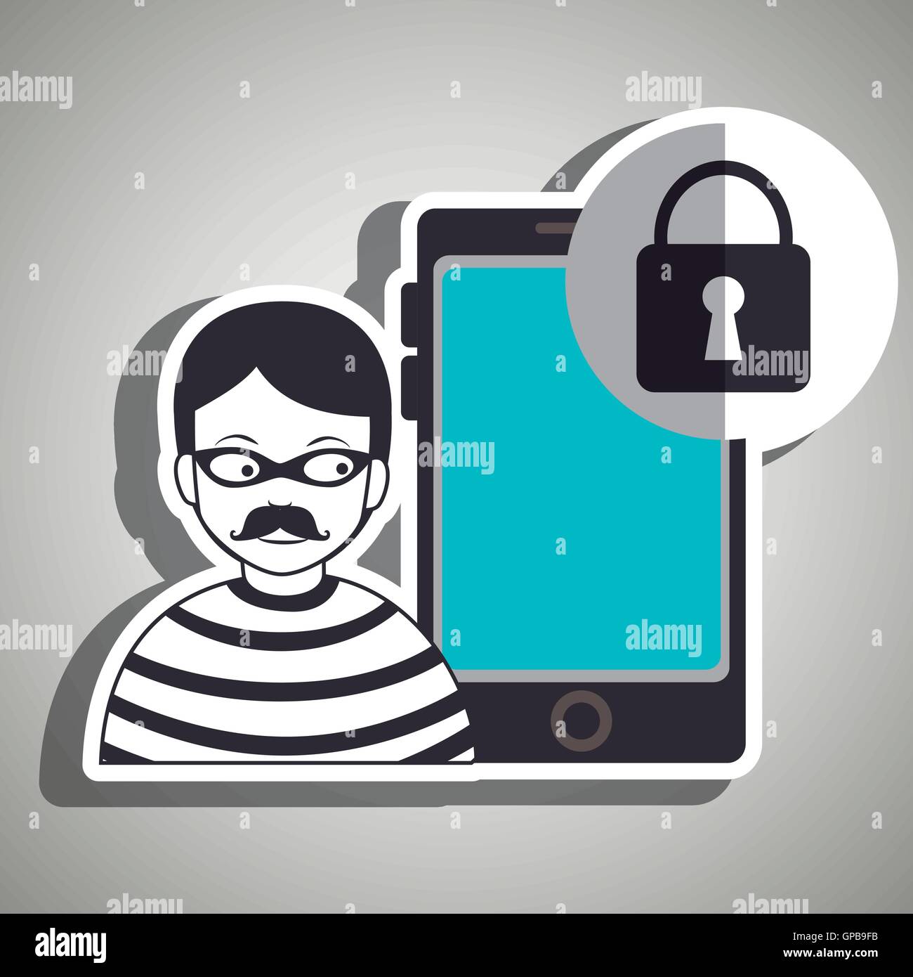 smartphone security protection hacker Stock Vector Image & Art - Alamy