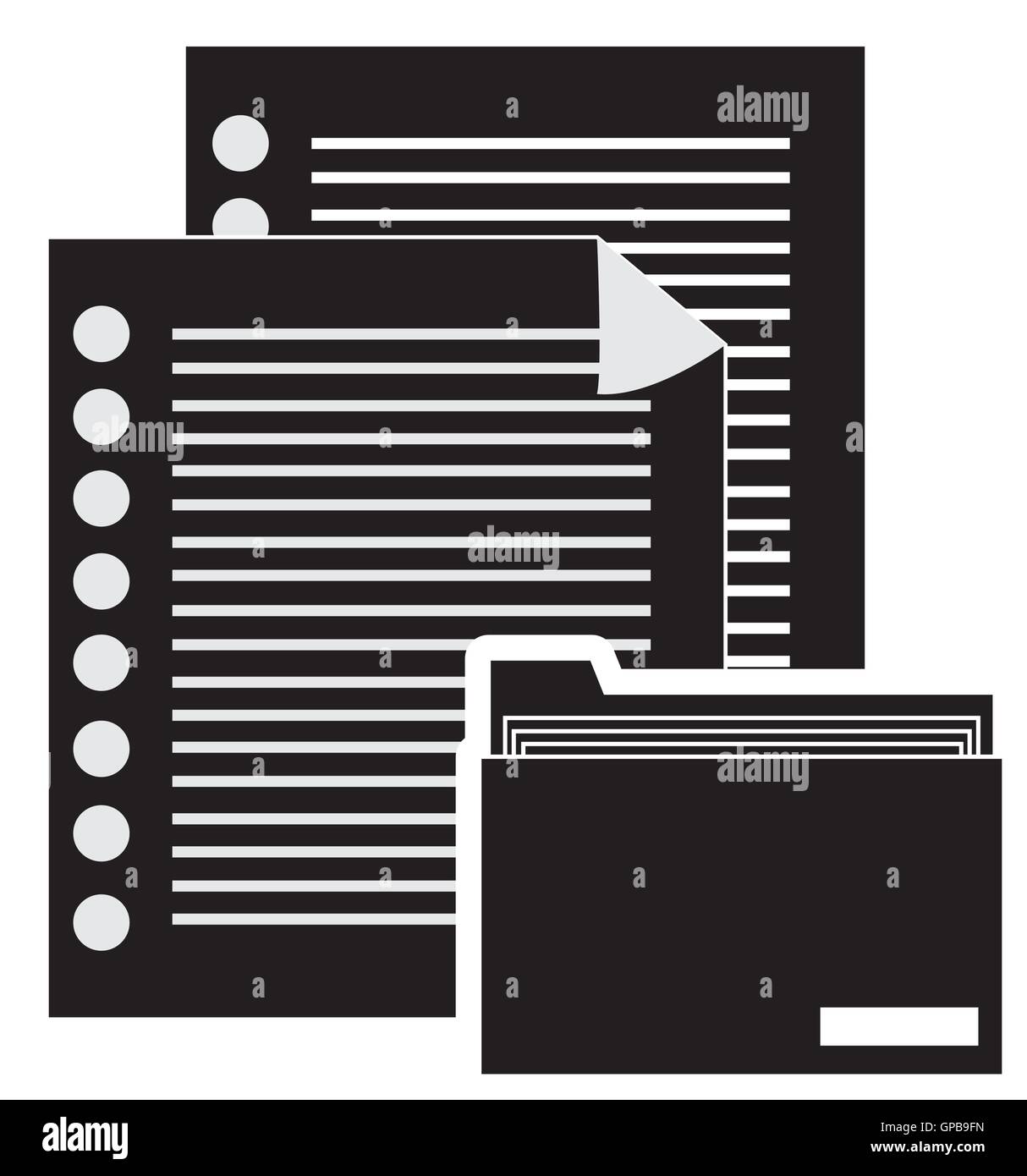 documents and file folder icon Stock Vector Image & Art - Alamy
