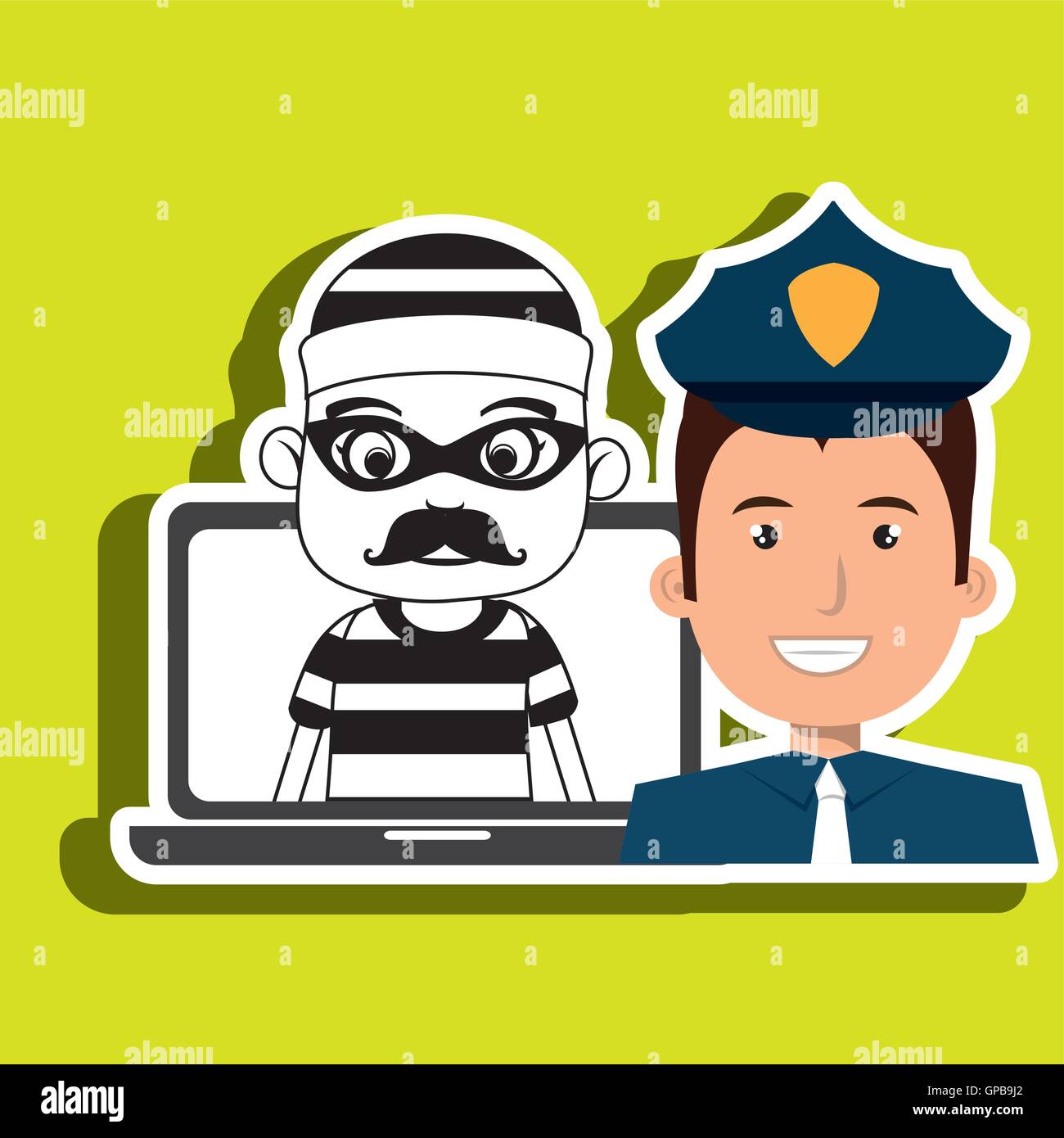 police criminal burglar design Stock Vector Image & Art - Alamy