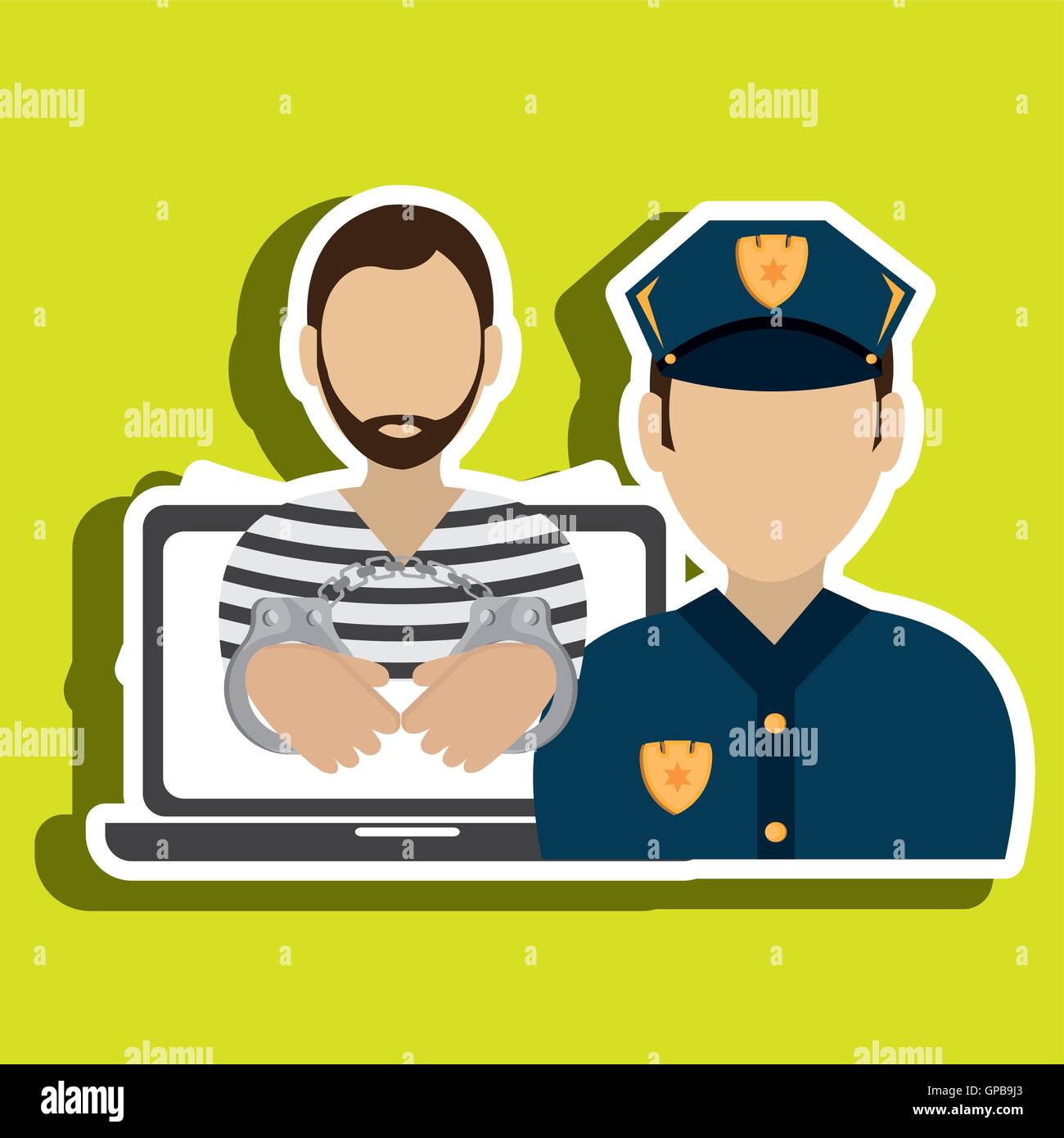 police criminal burglar design Stock Vector Image & Art - Alamy