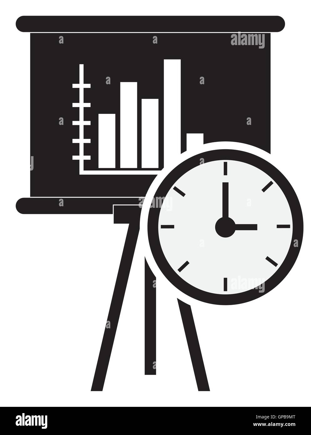 Bar graph and watch Stock Vector Images - Alamy