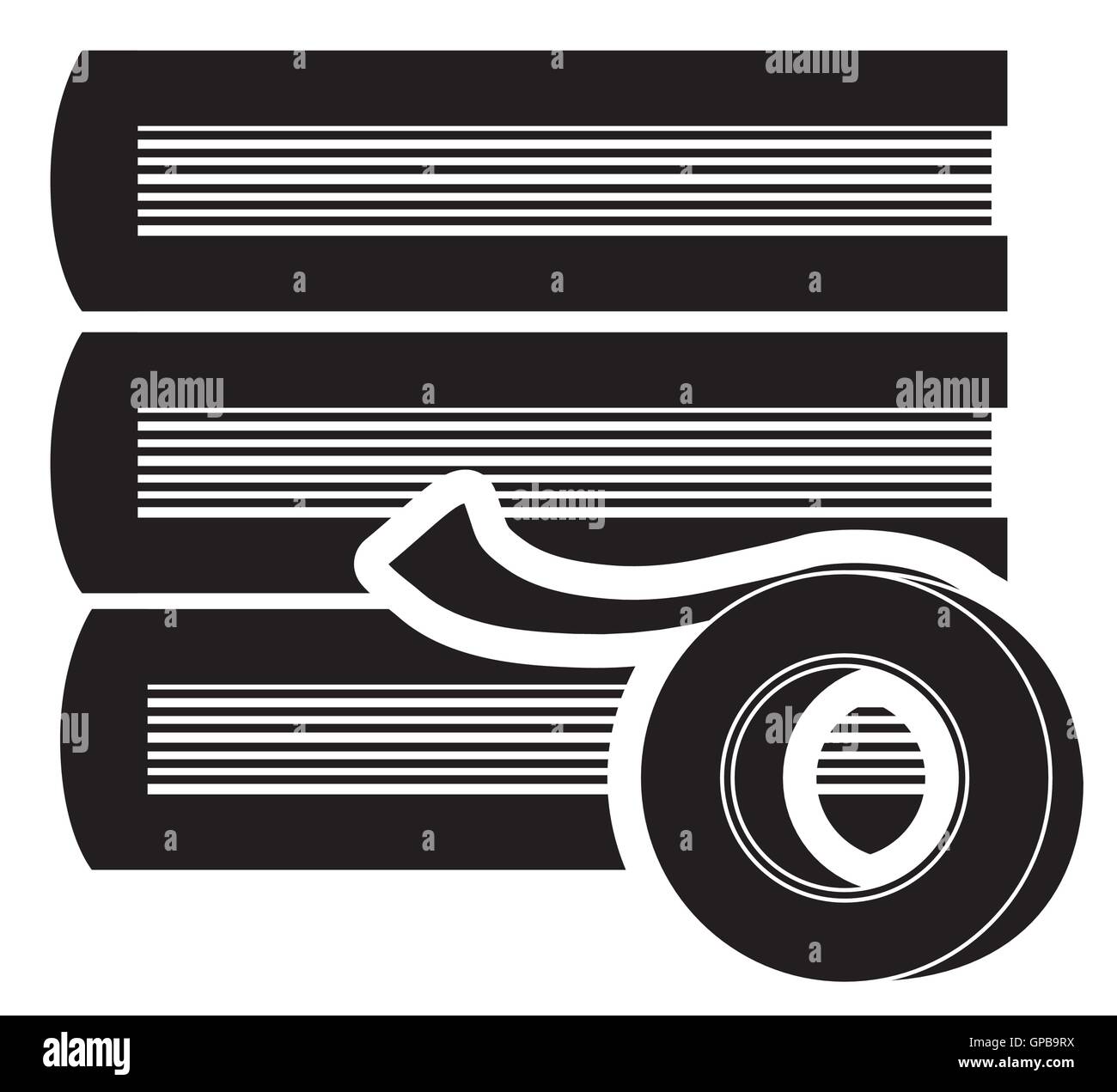 Books and ribbon icon Stock Vector Image & Art - Alamy