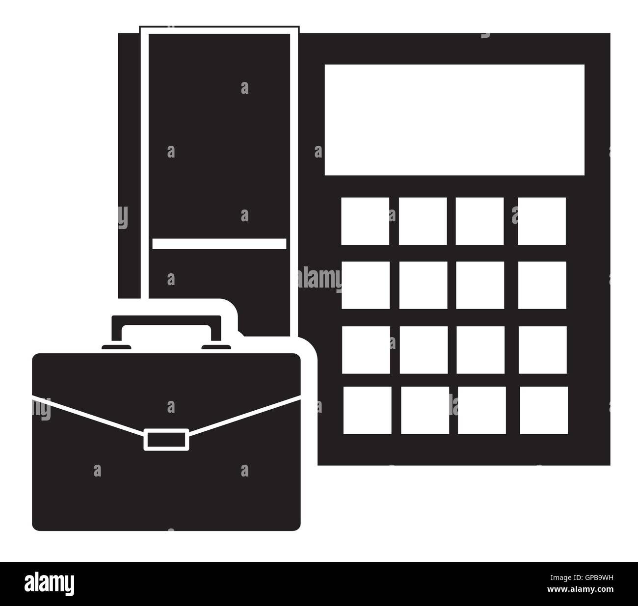telephone and briefcase icon Stock Vector Image & Art - Alamy