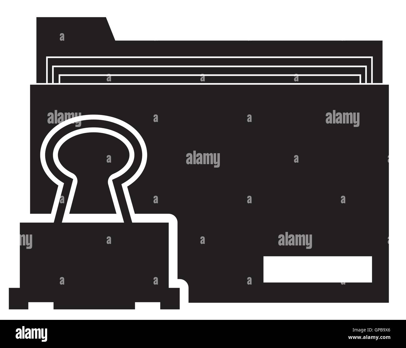 file folder and clerical clip icon Stock Vector Image & Art - Alamy