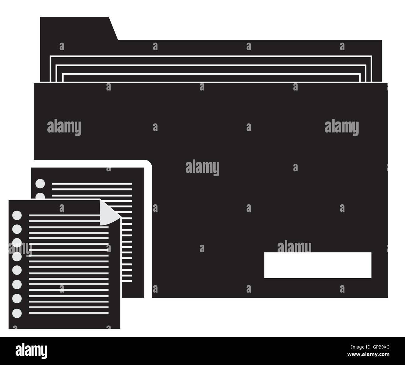file folder and documents icon Stock Vector Image & Art - Alamy
