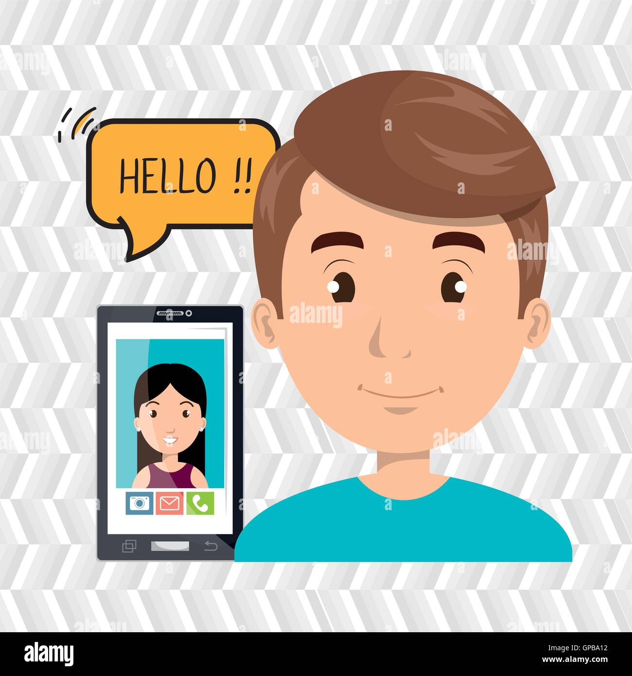 man chat message speaker Stock Vector Image & Art - Alamy
