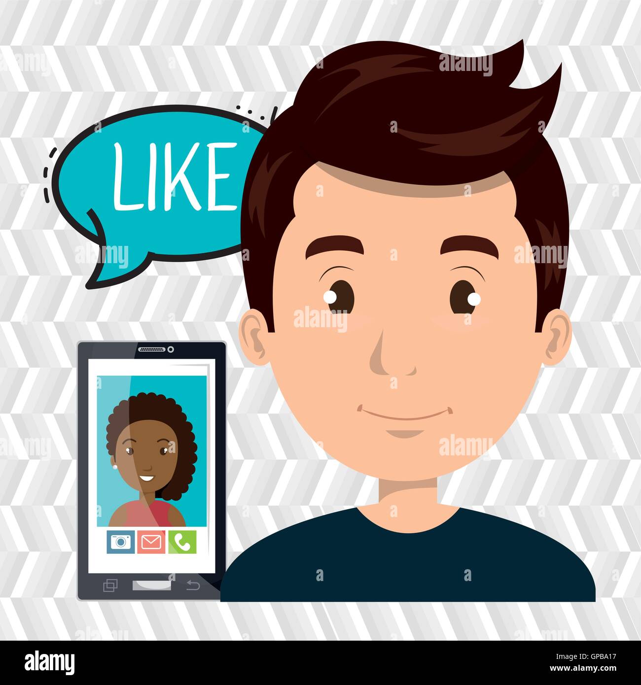 man chat message speaker Stock Vector Image & Art - Alamy