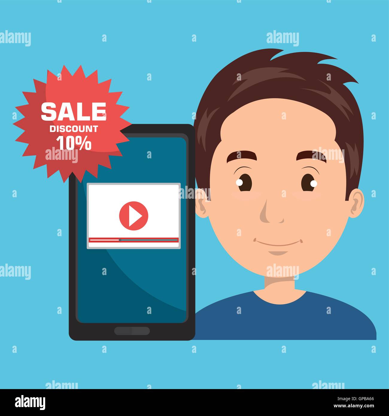 man sale shop online Stock Vector Image & Art - Alamy