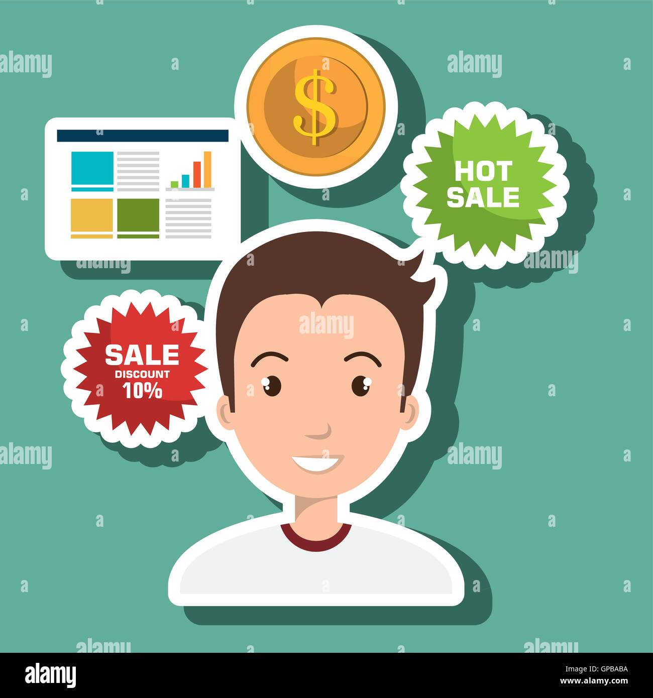 man credit card sale Stock Vector Image & Art - Alamy
