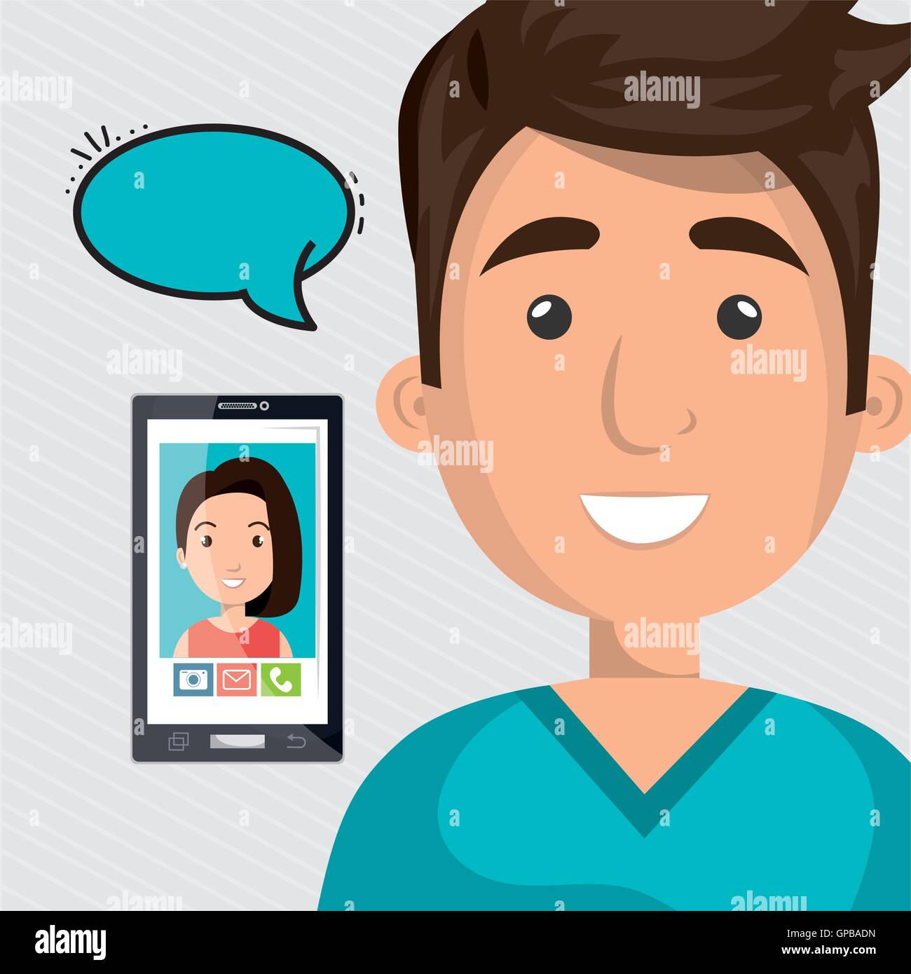 man chat message speaker Stock Vector Image & Art - Alamy