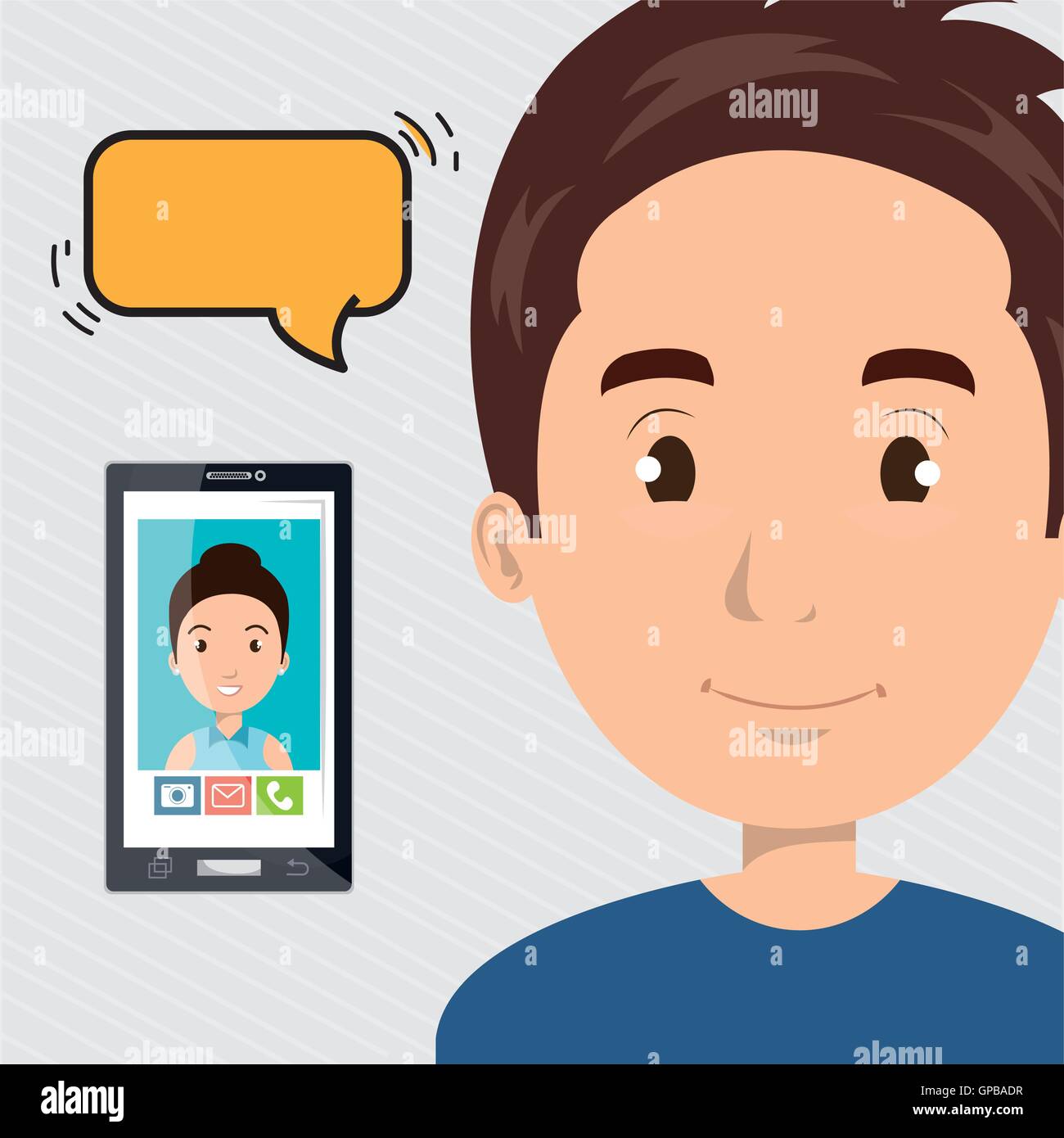 man chat message speaker Stock Vector Image & Art - Alamy