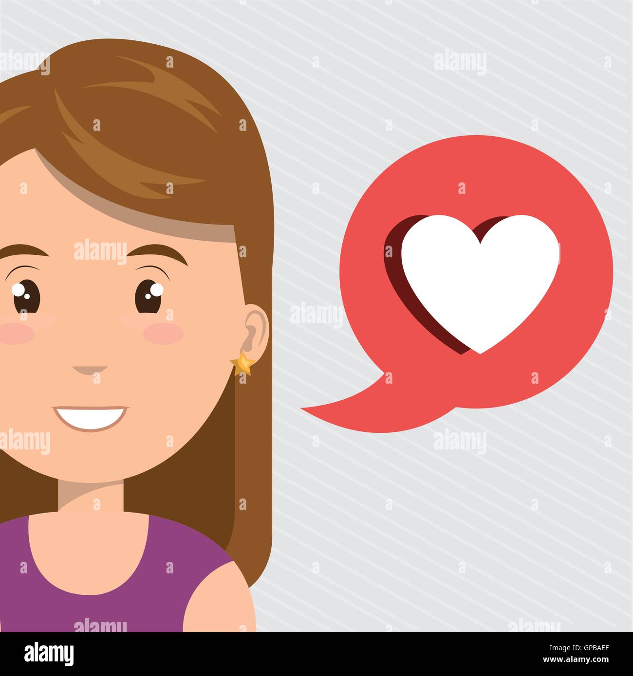woman heart love app Stock Vector Image & Art - Alamy