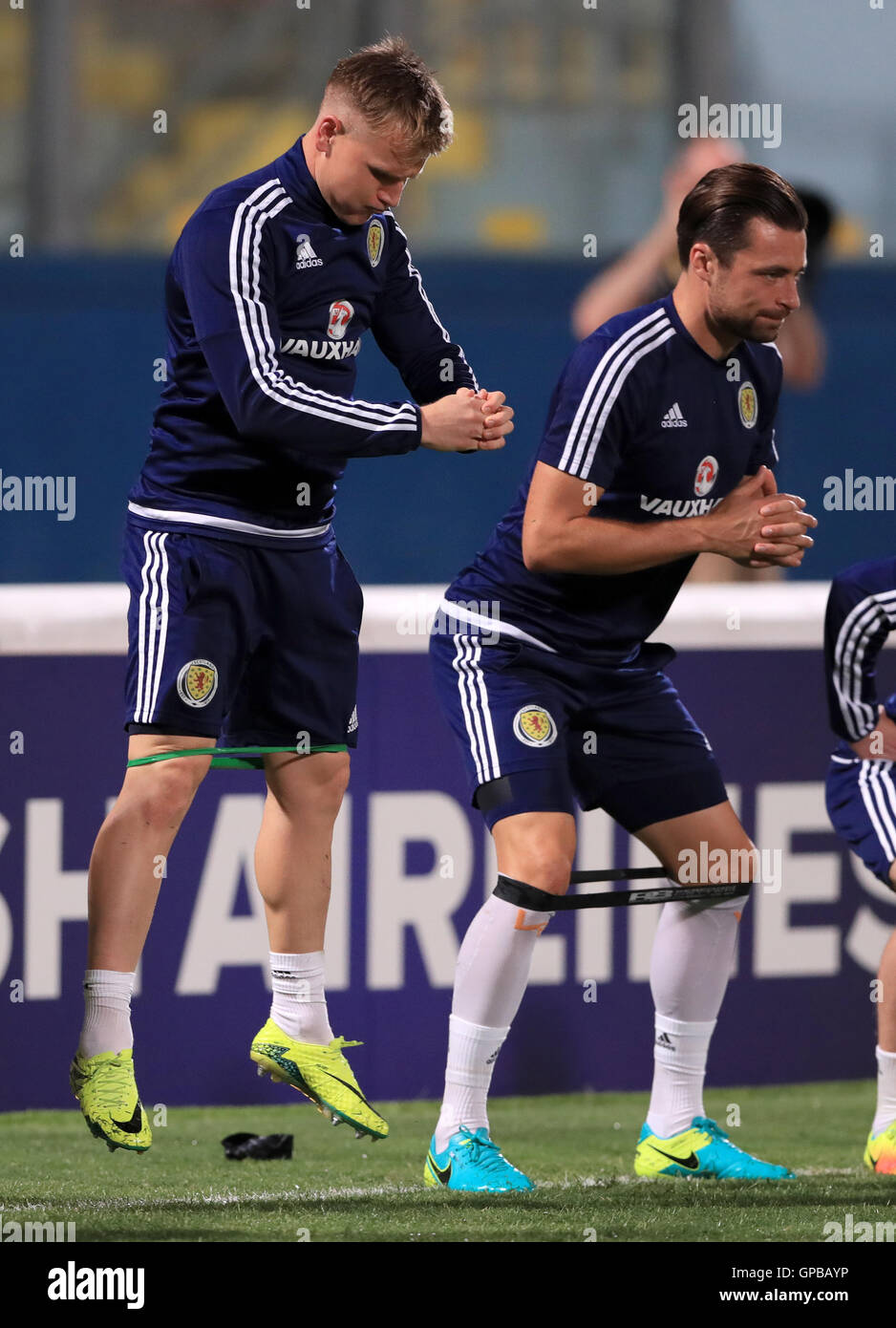 Scotland's Matt Ritchie (left) during a training session at the Ta'Qali ...