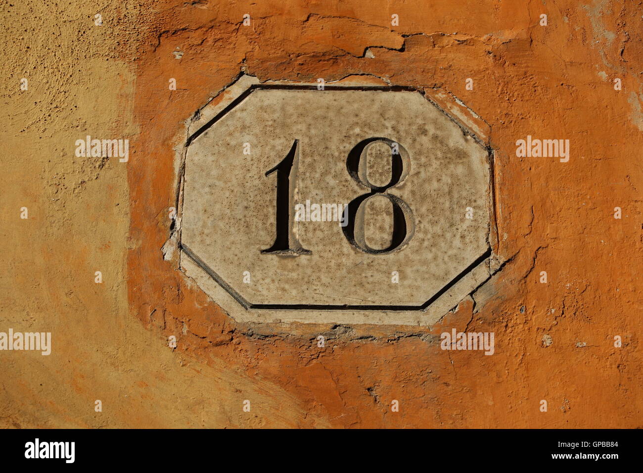 House Number 18 Sign High Resolution Stock Photography and Images - Alamy