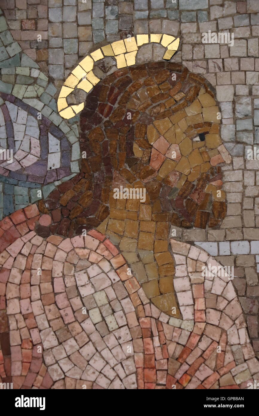 Detail of a decorative mosaic in the Papal Basilica of Saint Peter in ...