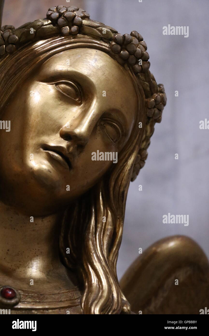 Statue of an angel in the Papal Basilica of Saint Mary Major in Rome ...