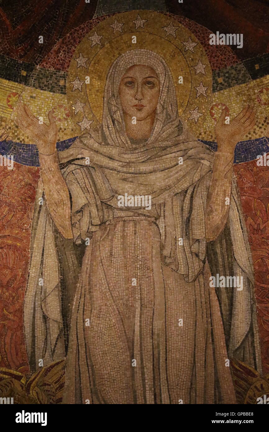 Fresco in the Basilica of Saint Praxedes in Rome Stock Photo - Alamy