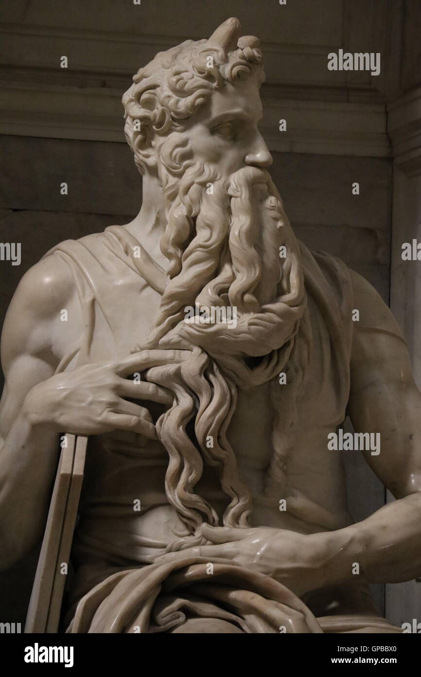 Michelangelo's Moses in the Basilica of Saint Peter in Chains in Rome ...