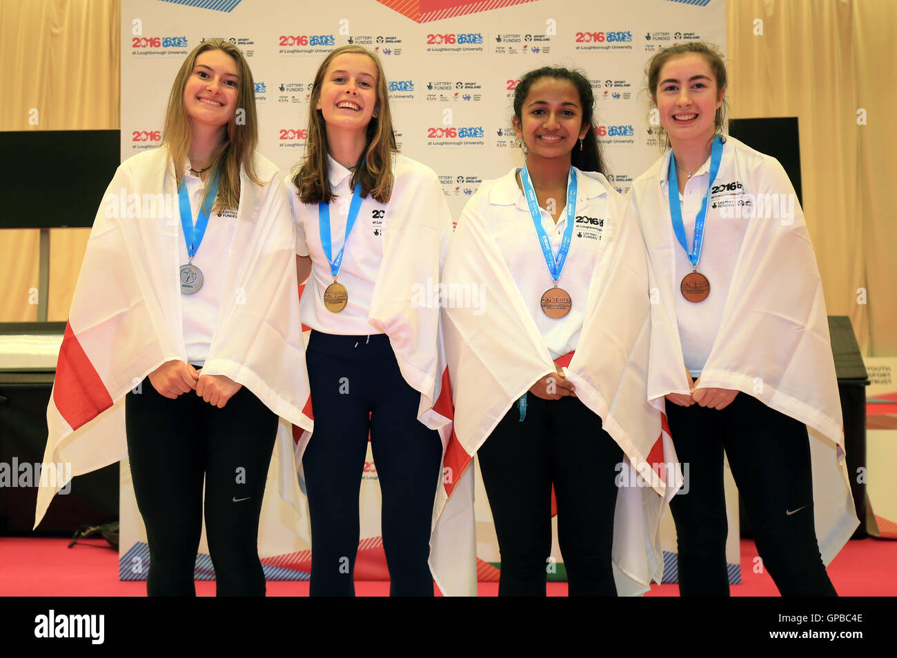 (left to right) England's Maria Chart (silver), Maria Chart (gold) and ...