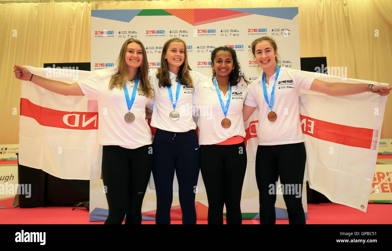 (left to right) England's Maria Chart (silver), Maria Chart (gold) and ...