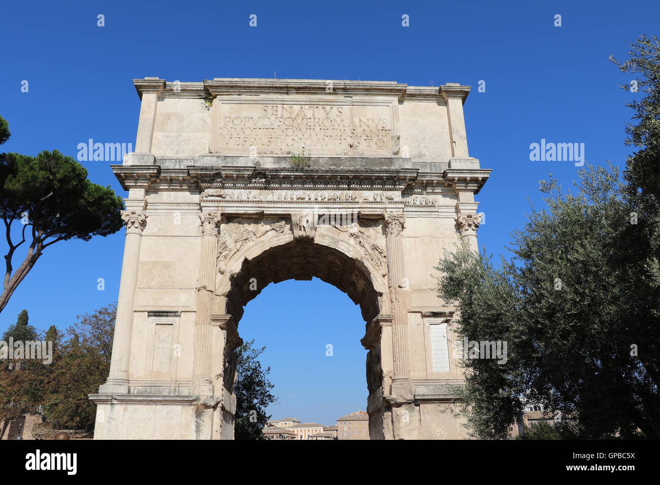 The Arch of Titus in Rome Stock Photo - Alamy