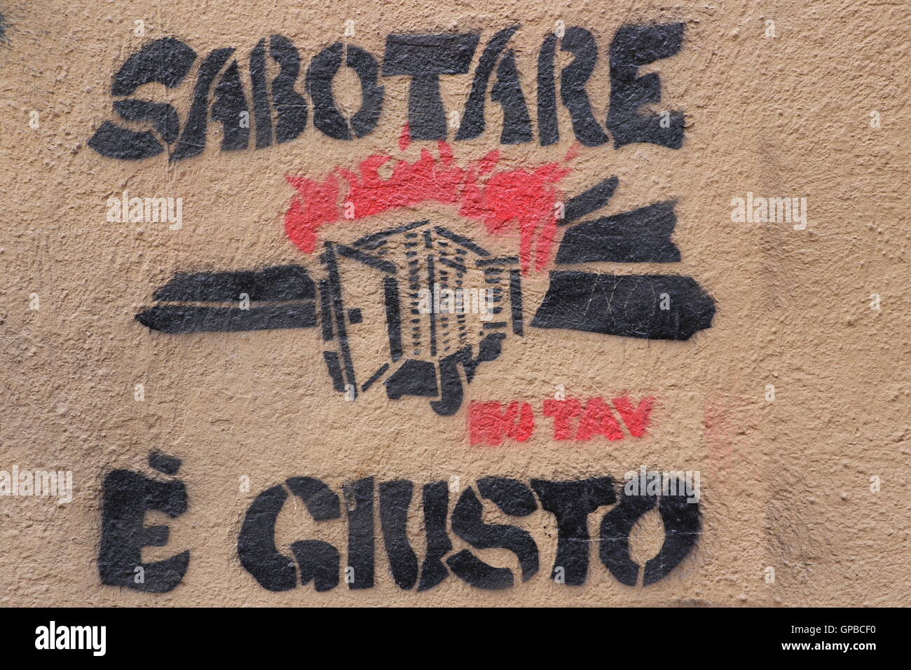 Street Art in Rome representing a message for revolution Stock Photo ...