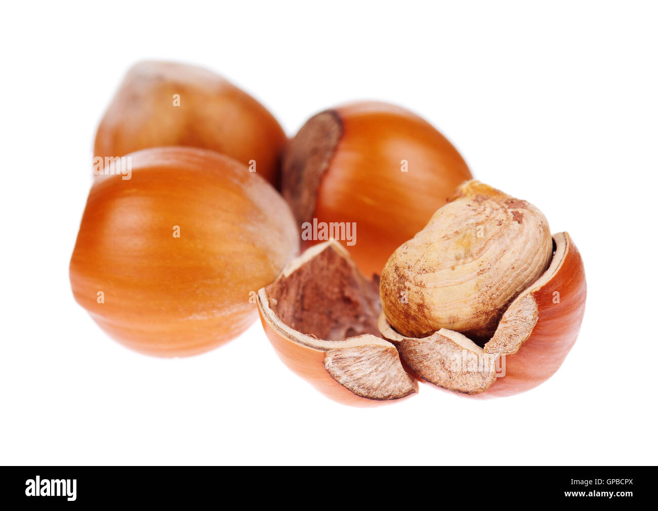 Hazelnut background Cut Out Stock Images & Pictures - Alamy