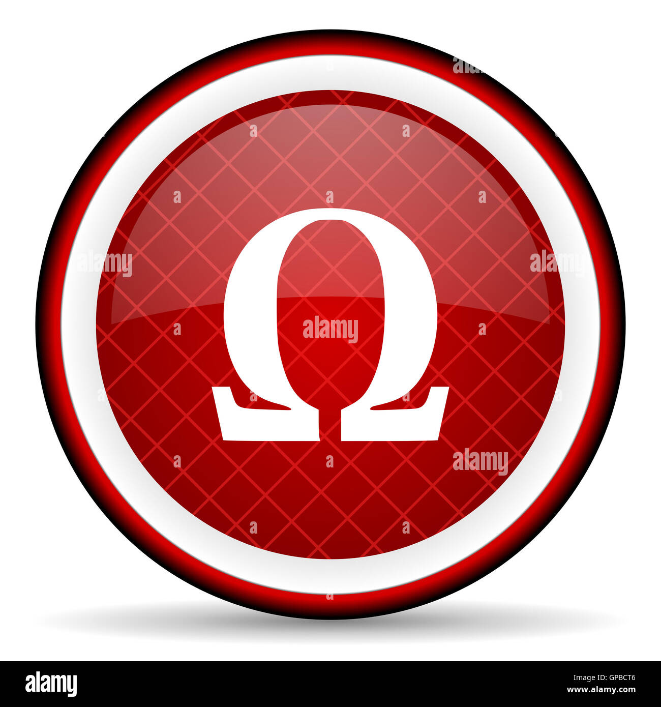 Red Omega Symbol